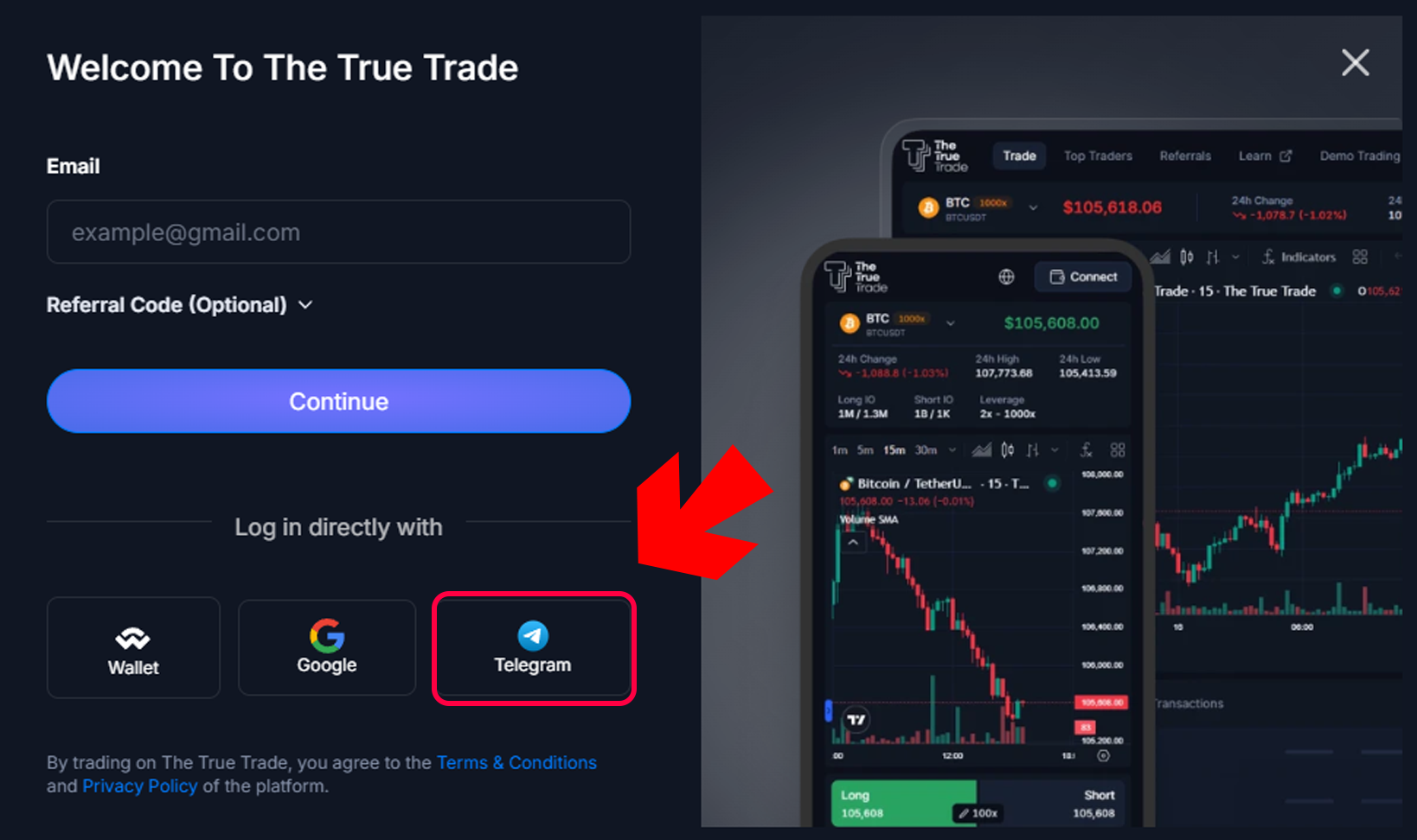 How to Register via Google, Telegram or Email