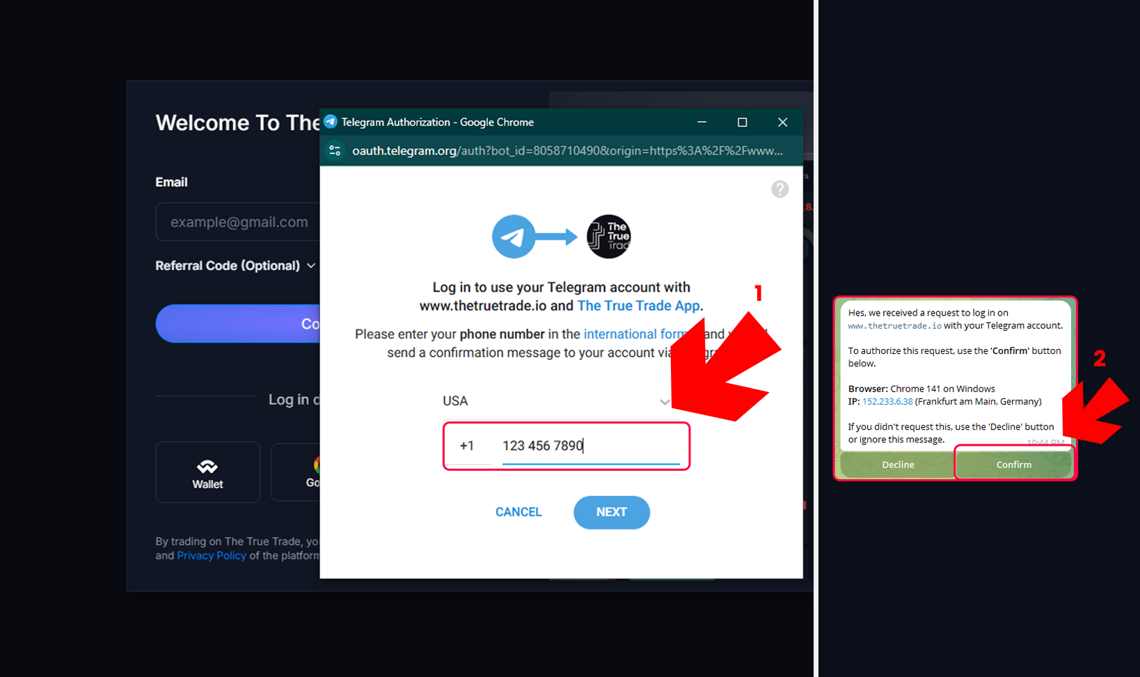 How to Register via Google, Telegram or Email